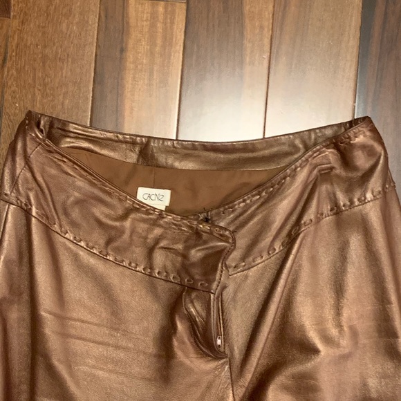 Cache | Pants & Jumpsuits | Brownbronze Cache Genuine Leather Pants ...